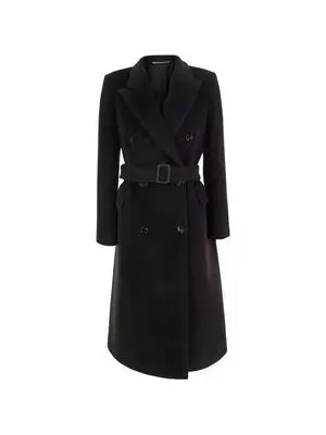 Tagliatore Double-breasted Belted Coat
