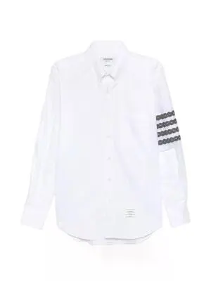 Thom Browne 4-bar Embroidered Shirt - White