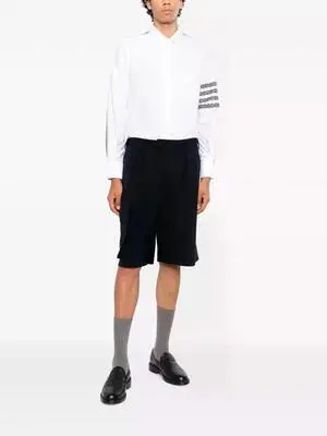 Thom Browne 4-bar Embroidered Shirt