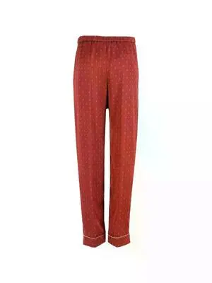FORTE_FORTE Le Club Print Satin Finish Pajamas - Red
