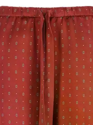 FORTE_FORTE Le Club Print Satin Finish Pajamas - Red