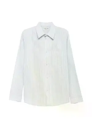 YOUNG N SANG Striped Seersucker Shirt - Blue