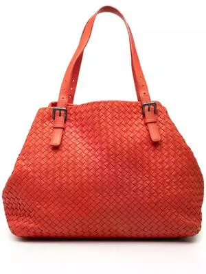 Bottega Veneta 2012-2026 Large Nappa Intrecciato Cesta Tote Bag - Orange