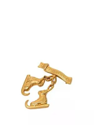 Hermes Gold Tone Pins And Brooches