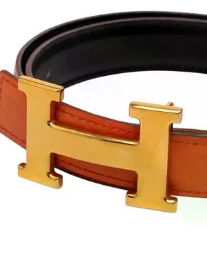 Hermès 1997 Box Calf Constance H Reversible Belt