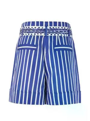 MARCCAIN Striped Belted Shorts
