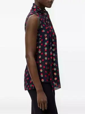 Adam Lippes Sleeveless Polka Dot Top