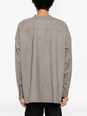 Rick Owens Collarless Long-sleeve Shirt