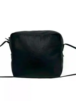 Loewe 1980-1990 Leather Anagram Crossbody Bag - Black