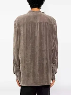 Rick Owens Velvet-effect Draped Shirt