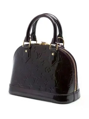 LOUIS VUITTON 2021-2026 Monogram Vernis Alma Bb Satchel
