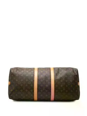 LOUIS VUITTON Monogram Canvas Keepall Bandouliere 55 Travel Bag