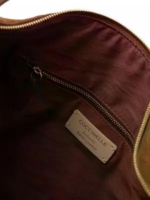 COCCINELLE Suede Logo-print Tote Bag