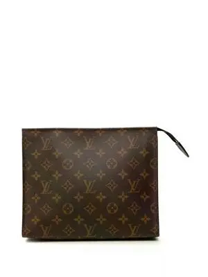 LOUIS VUITTON 2021-2026 Monogram Toiletry Pouch 26 Clutch Bag - Brown