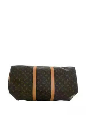 LOUIS VUITTON Monogram Keepall Bandouliere 50 Travel Bag - Brown