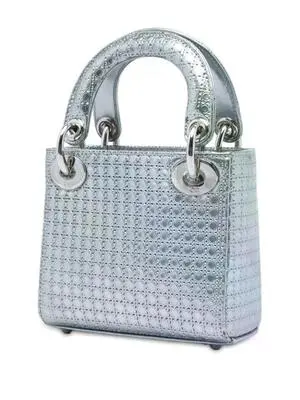 Dior 2015 Micro Metallic Patent Cannage Lady Satchel