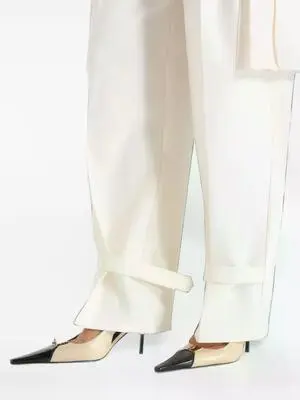 Manière De Voir Tailored Pleated Cargo Trousers - White