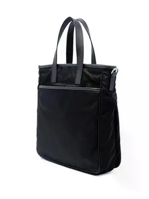 Prada Saffiano Leather Trimmed Tessuto Convertible Tote