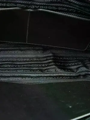 Prada Saffiano Leather Trimmed Tessuto Convertible Tote