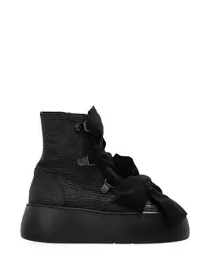 Agl Vibe Ribbon Platform Boots - Black