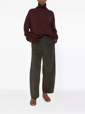 ALYSI Corduroy Barrel-leg Trousers