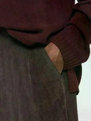 ALYSI Corduroy Barrel-leg Trousers