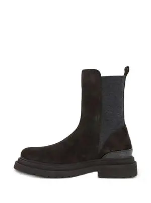 Brunello Cucinelli Monili-embellished Suede Boots