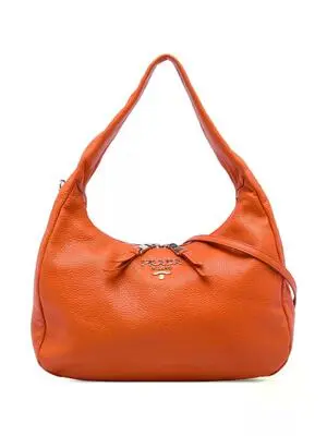 Prada 2010-2026 Vitello Phenix Satchel - Orange