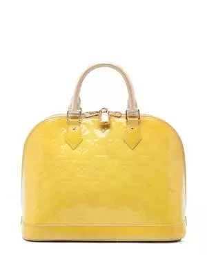 LOUIS VUITTON 2012 Monogram Vernis Alma Pm Handbag - Yellow