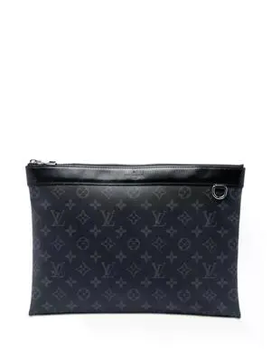 LOUIS VUITTON Monogram Eclipse Discovery Pochette Gm Clutch Bag