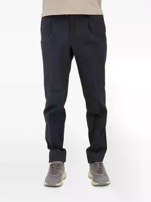 SLOWEAR Seersucker Drawstring Tapered Trousers
