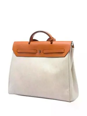 Hermès 2001 Toile Herbag Zip 39 Satchel