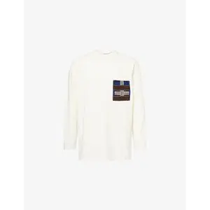 Bottega Veneta Two Ply Long-sleeve Cotton-jersey T-shirt - Parchment