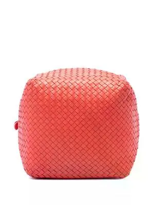 Bottega Veneta Nappa Intrecciato Cube Shoulder Bag - Orange