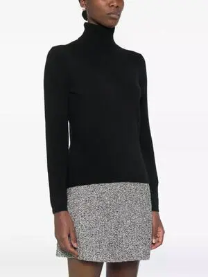 ALLUDE High Neck Long Sleeve Sweater
