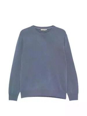 Canali Ribbed-trim Sweater - Blue