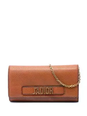 Dior 2017 Calfskin Jadior Wallet On Chain Crossbody Bag - Brown