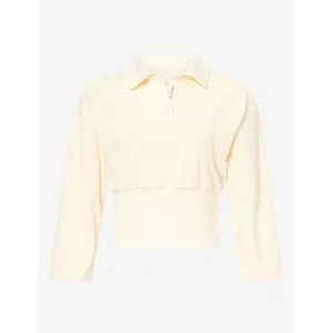RU & ROCKA Towelling Polo Top With Contrast Hem