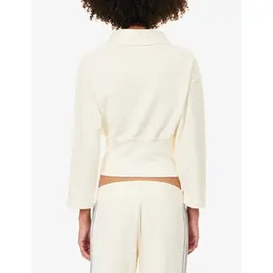 RU & ROCKA Towelling Polo Top With Contrast Hem