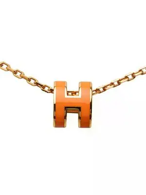 Hermès Pop H Pendant Necklace - Orange
