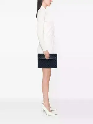 LOUIS VUITTON Damier Graphite Alpha Triple Pochette Clutch Bag