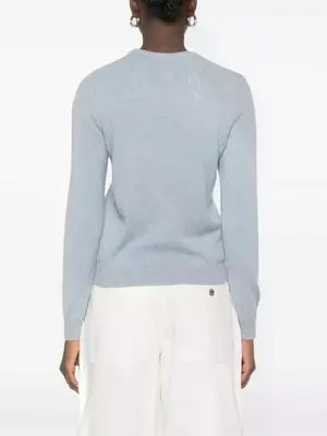 Eric Bompard Crew Neck Cashmere Sweater - Blue