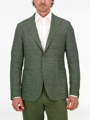Tagliatore Single-breasted Notch-lapels Blazer - Green