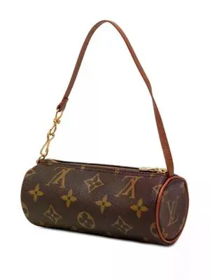 LOUIS VUITTON 1990-2010 Monogram Papillon Pochette Handbag - Brown