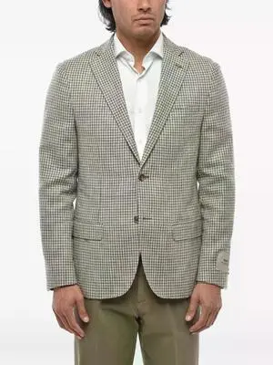 Corneliani Houndstooth Single-breasted Blazer - Grey