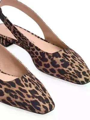 STUART WEITZMAN Stassi Leopard-print Slingback Pumps