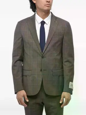 Corneliani Checked Single-breasted Suit - Brown