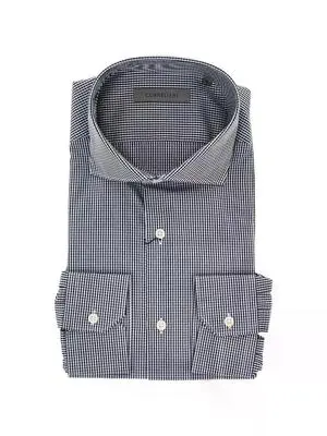 Corneliani Checked Cotton Shirt - Blue