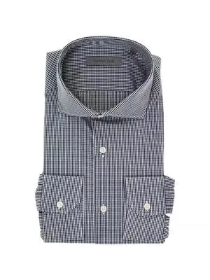 Corneliani Checked Cotton Shirt - Blue