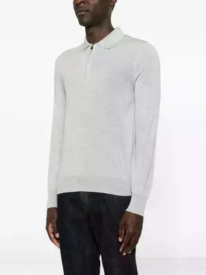 Canali Quarter-zip Knitted Polo Shirt